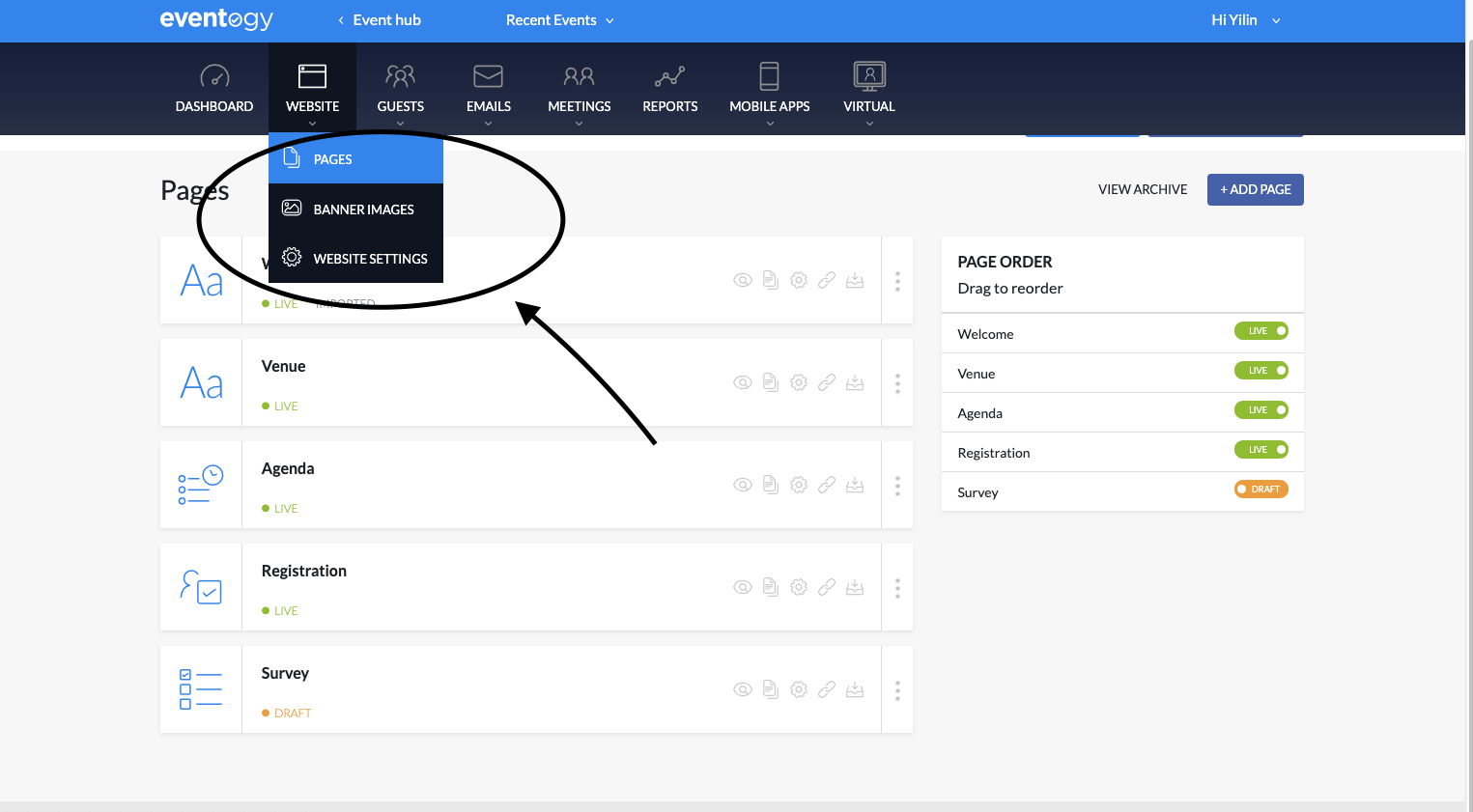 Virtual Agenda Item – Eventogy Help Centre
