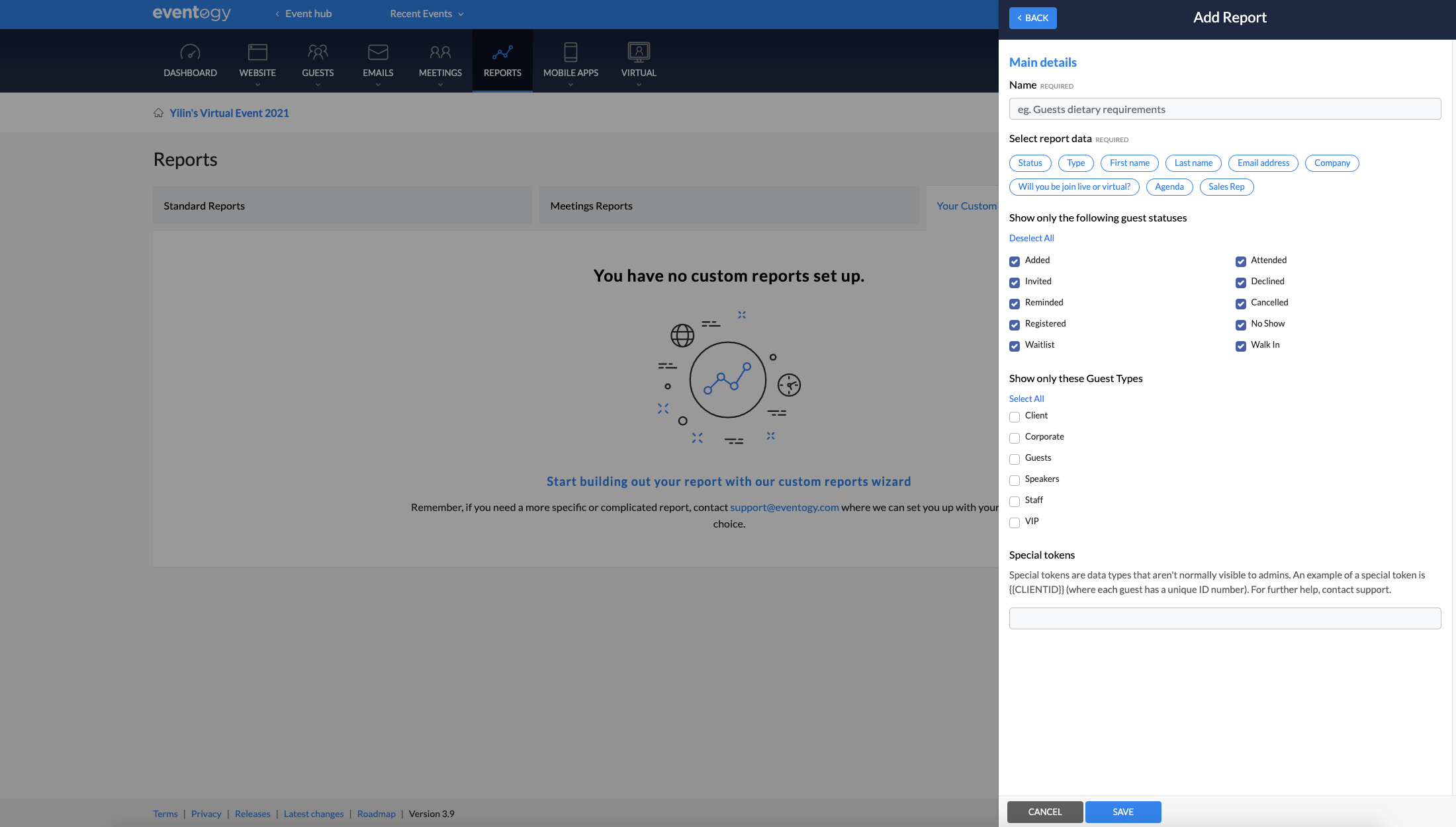 Event Reports – Eventogy Help Centre