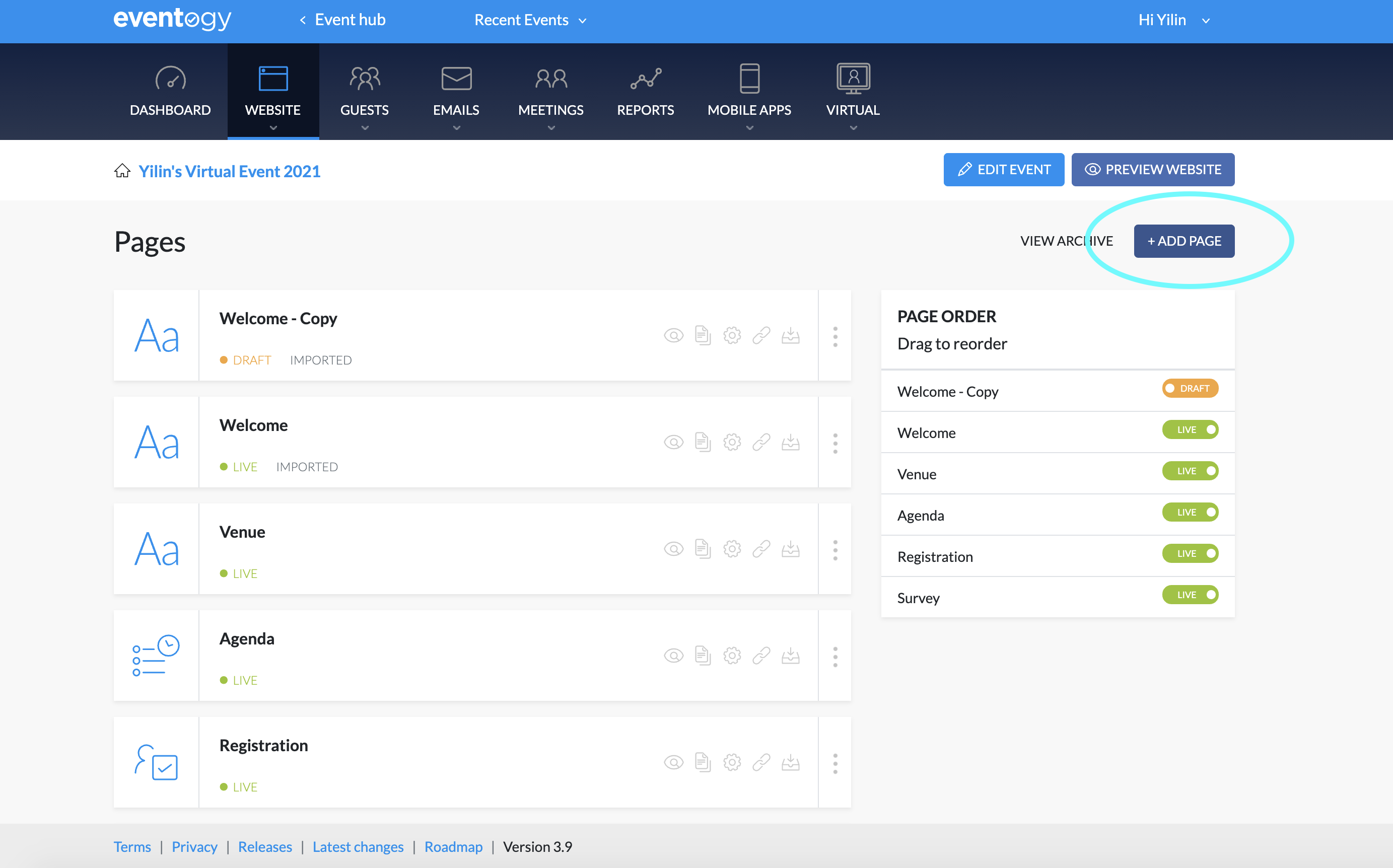 How to Create Pages for your Event Website? – Eventogy Help Centre