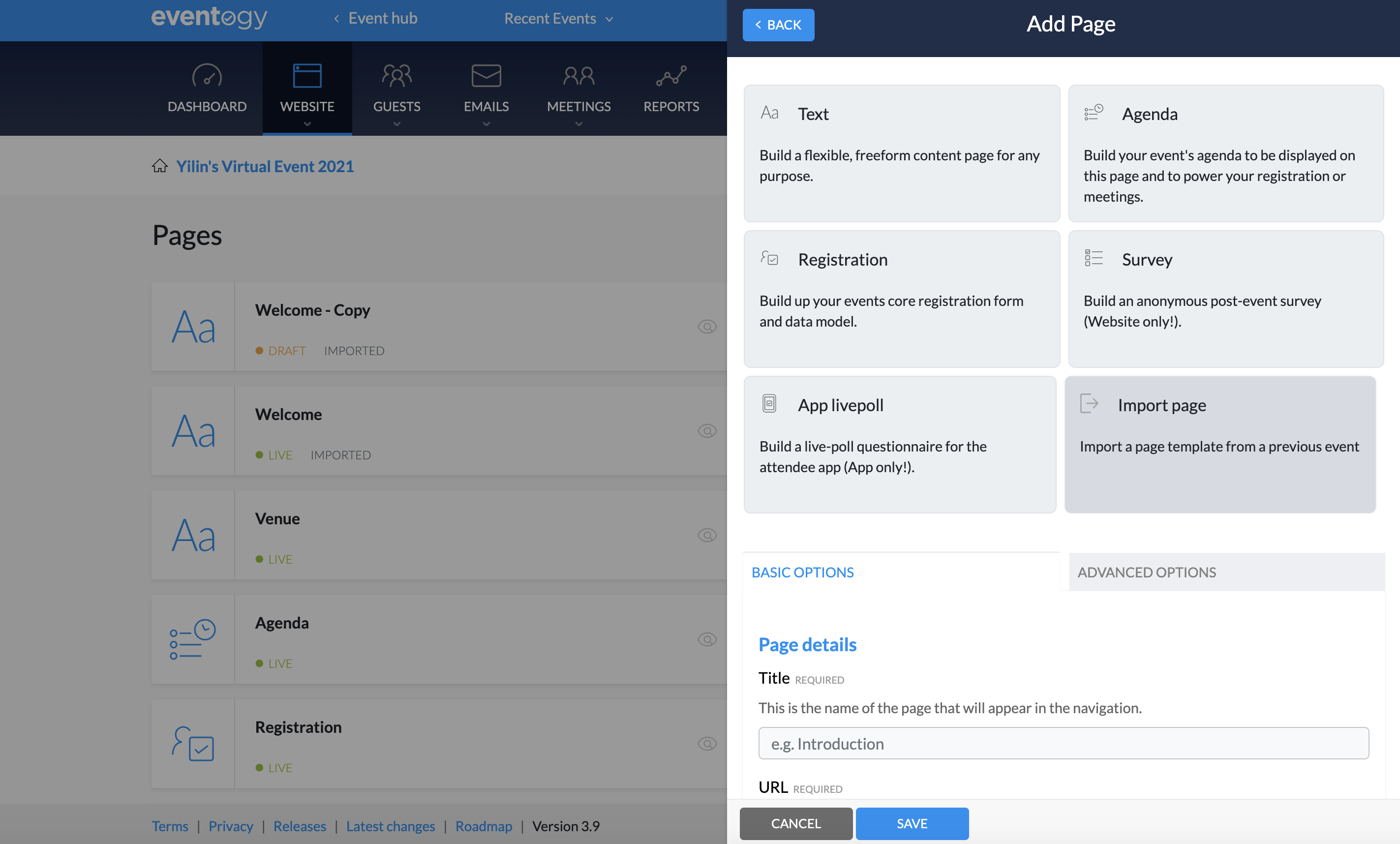 How to Create Pages for your Event Website? – Eventogy Help Centre
