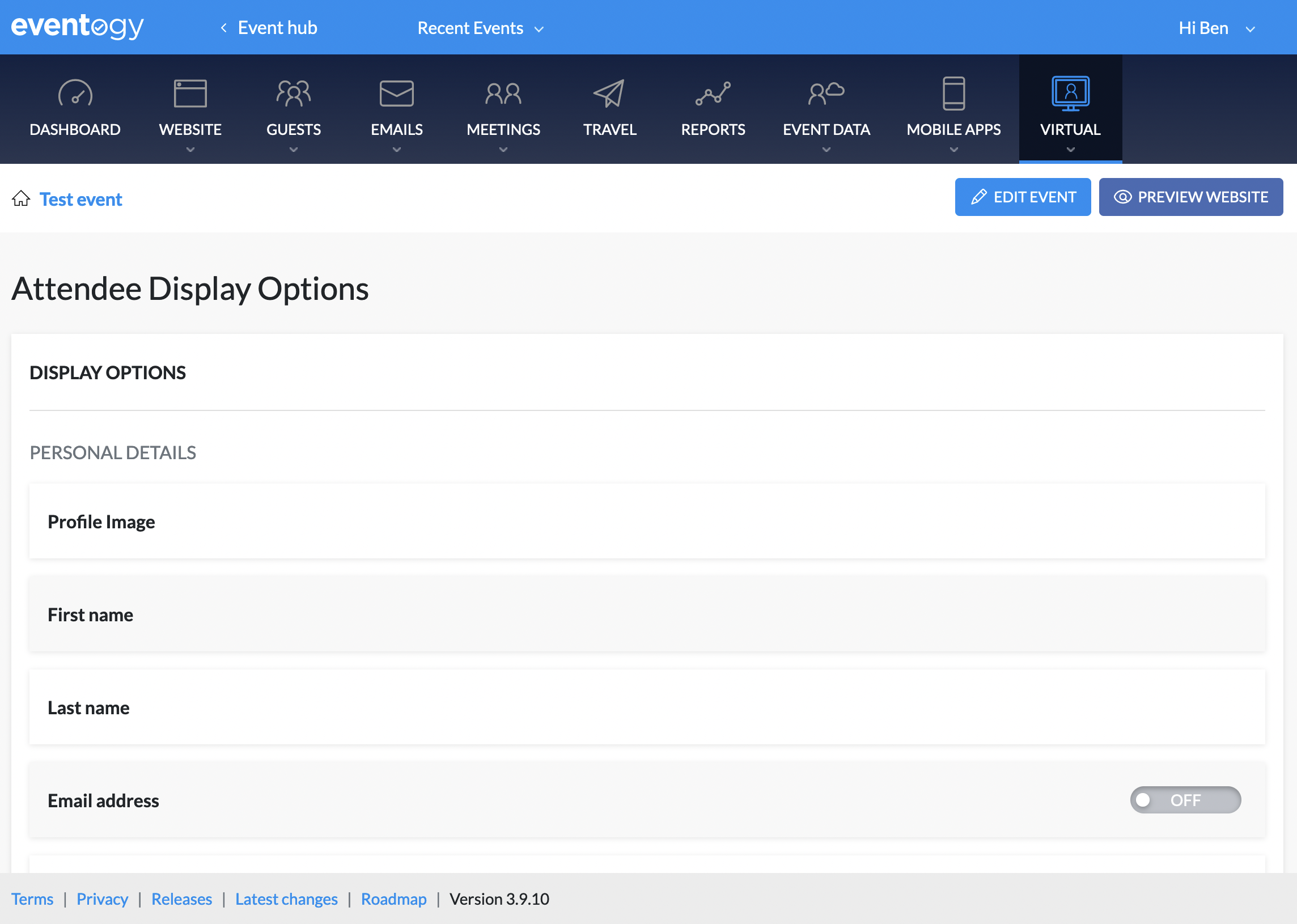 Attendee Display Options – Eventogy Help Centre